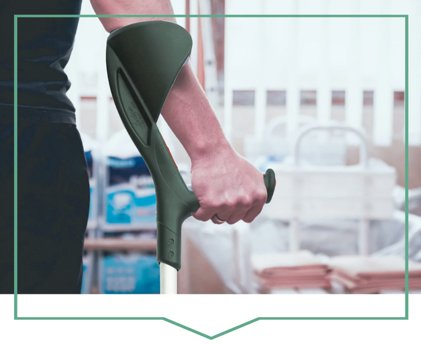 Stampelle Ortopedici Ergonomici Rossi | Pacco da 2 unità